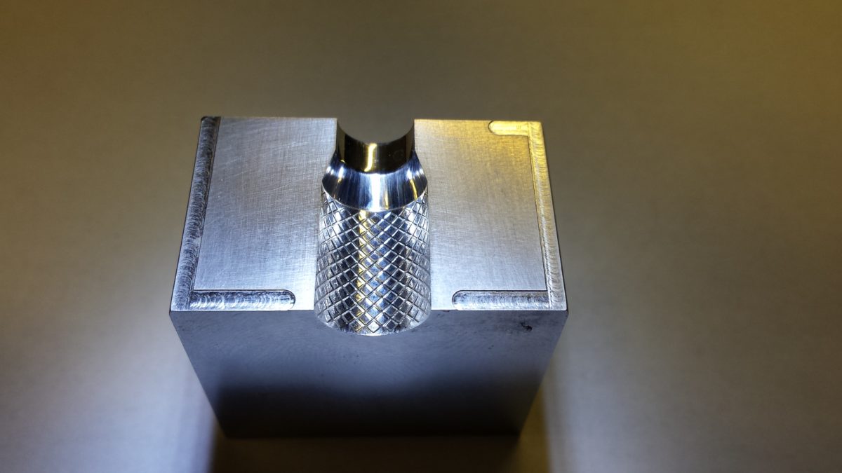 Laser Engraved and Polished Knurl Pattern - HT Laser
